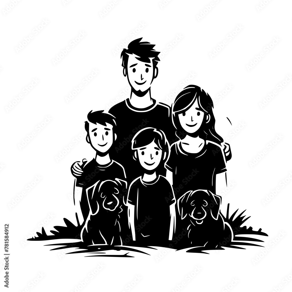 Image vectorielle Stock stick family svg bundle, stick family clipart ...