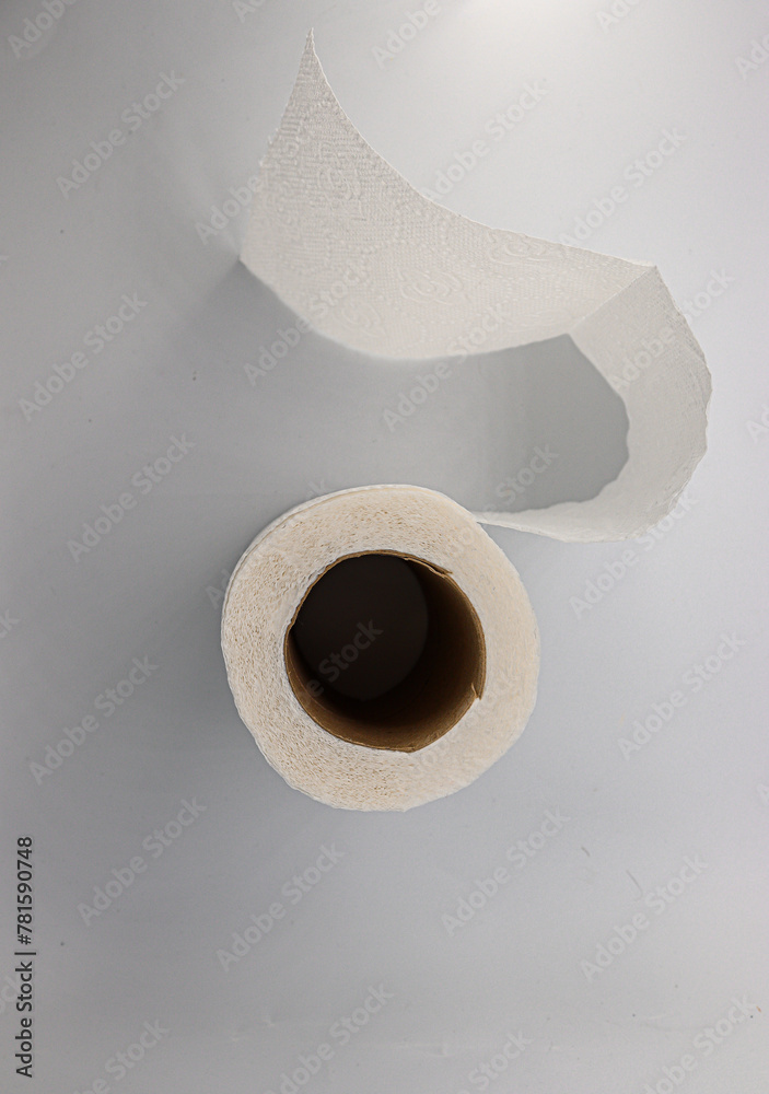 toilet paper roll, white background Stock Photo | Adobe Stock