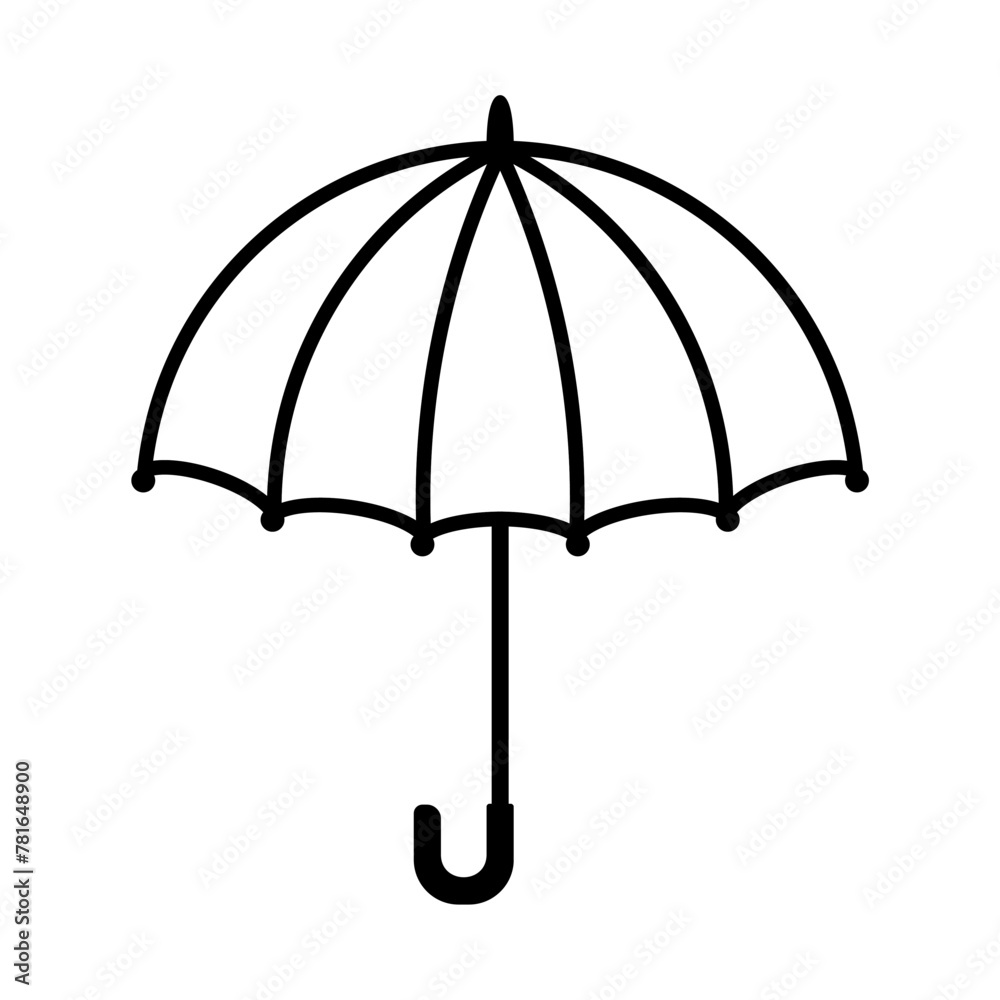 Umbrella pixel perfect linear ui icon. Investment protection. Weather ...
