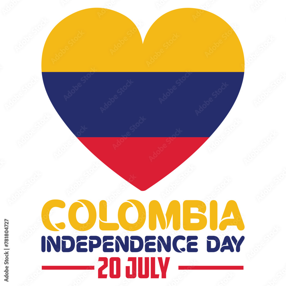 happy 20th of july colombia independence day landscape banner for ...