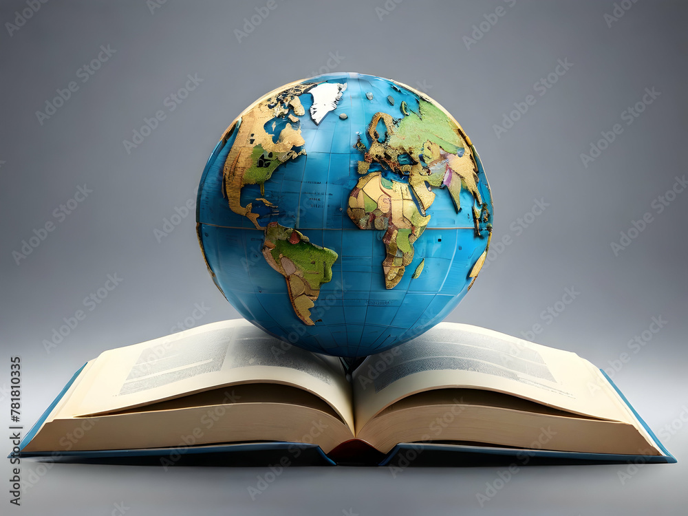 book with globe. book, open, education, earth, globe, paper, page ...
