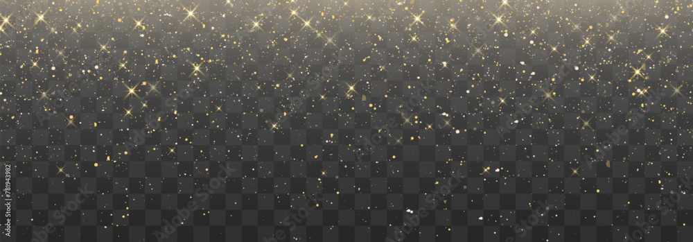Vector magical dust light, dusty shine. Flying particles of light ...
