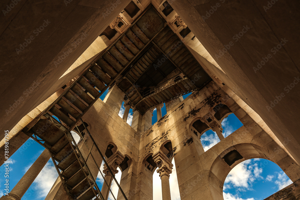 Croatia - Split in Dalmatia. Diocletian's Palace - famous UNESCO World ...