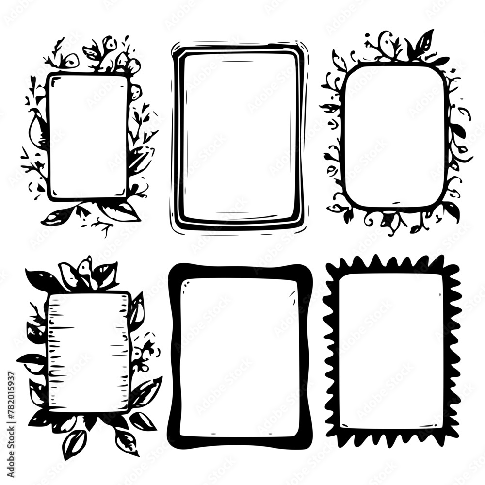Double Frame SVG, Square Frame Bundle, Double Border, Rectangle, Circle ...