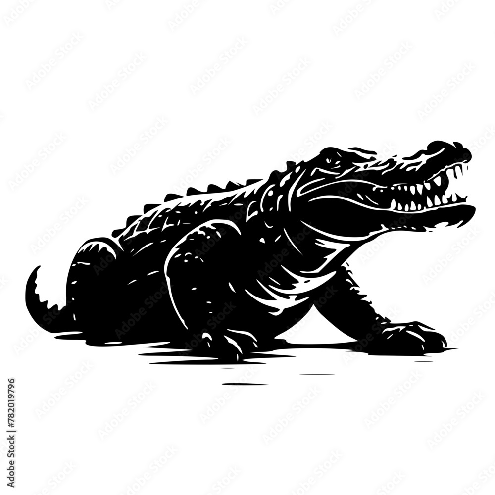 Image vectorielle Stock Alligator SVG Bundle, Reptile svg, Alligator ...