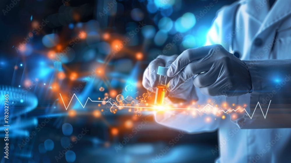 Laboratory precision in drug formulation, close-up on scientists hands ...