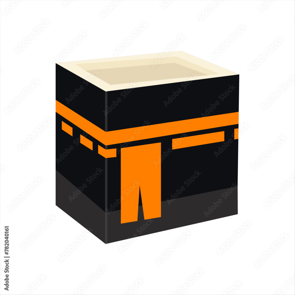 kaaba vector illustration,kaaba poster design on white background ...
