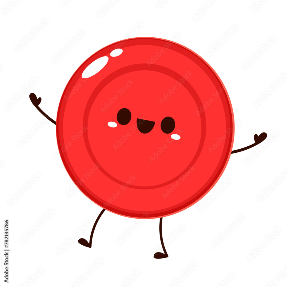 Red Blood Drop Cartoon Character. Vector Illustration Flat Design ...