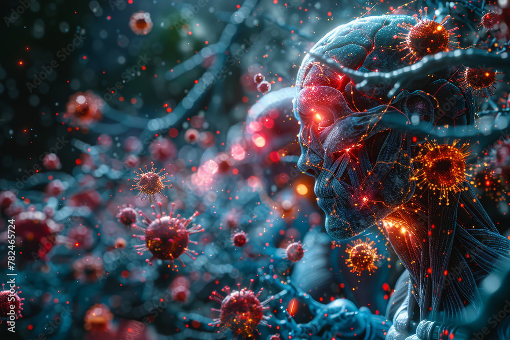 A visual representation of the body's immune response to infection ...