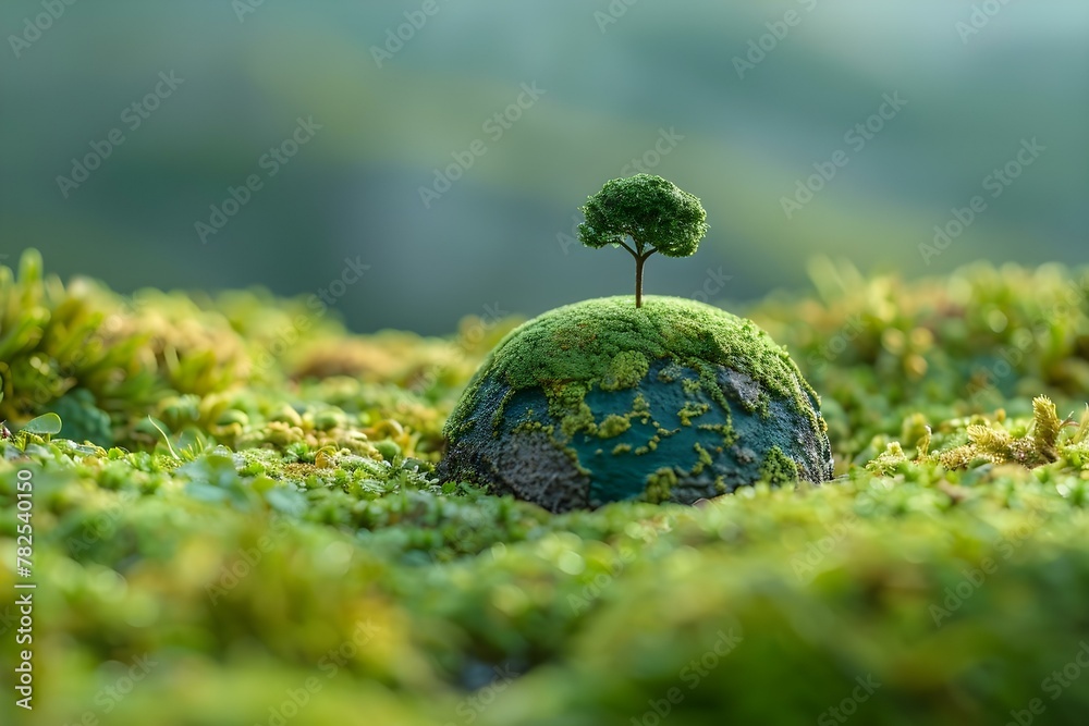 Miniature World: A Symbol of Sustainability. Concept Eco-Friendly ...