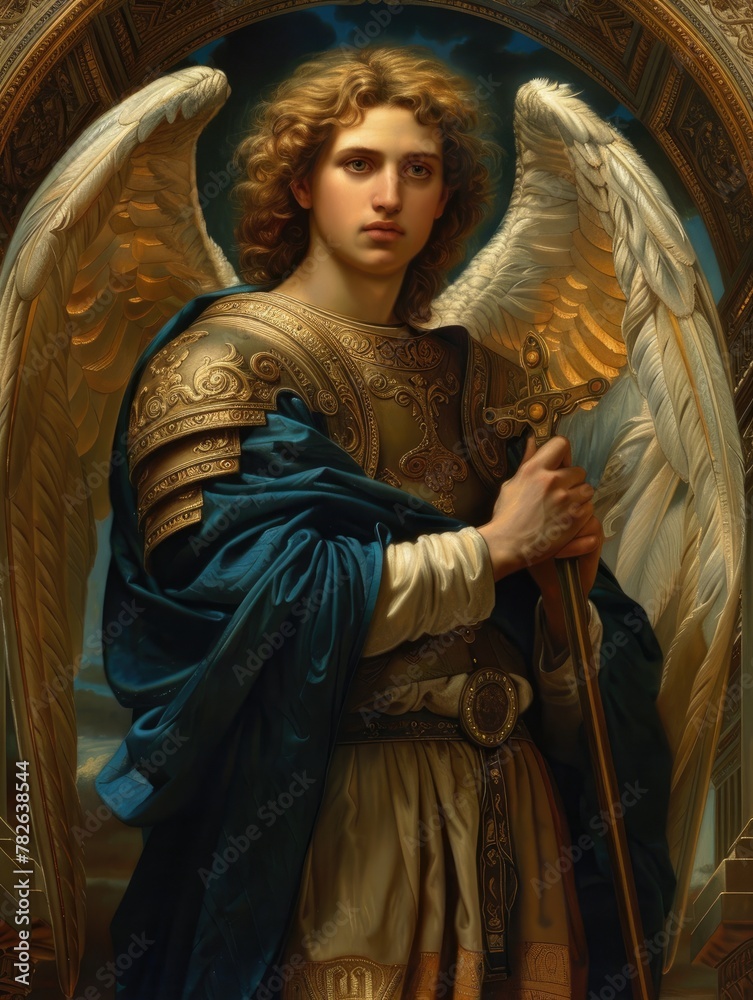 Archangel Gabriel, celestial messenger and defender, bearer of divine ...