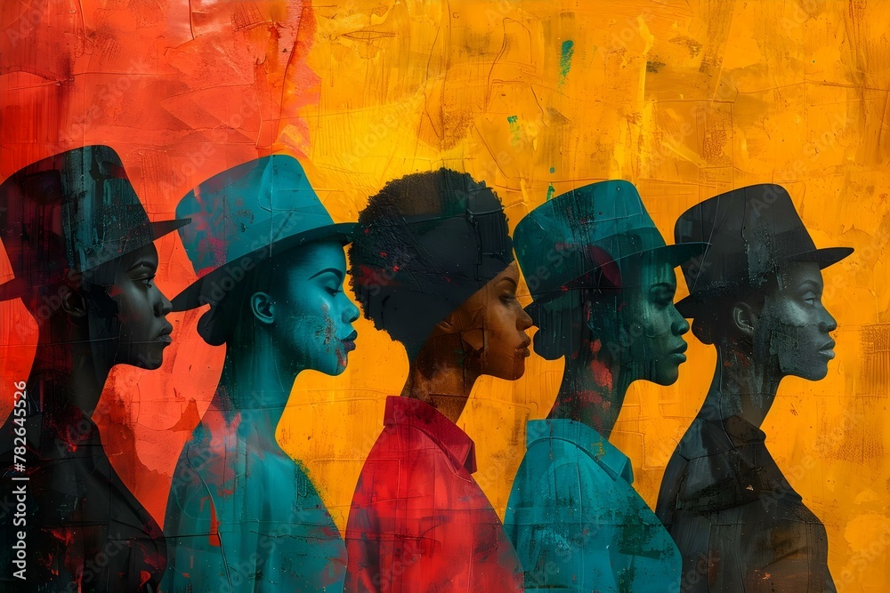 Fotografie Unity in Colors: A Juneteenth Tribute. Concept Juneteenth ...
