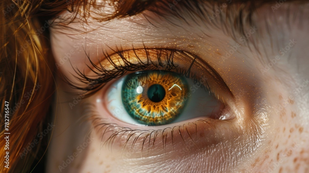 Alongside them are a pair of intense and captivating hazel eyes with a ...