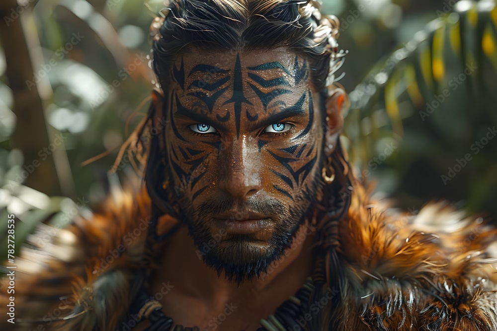 Powerful Half-Human,Half-Tiger Mutant Model Stands Tall in Lush Jungle ...