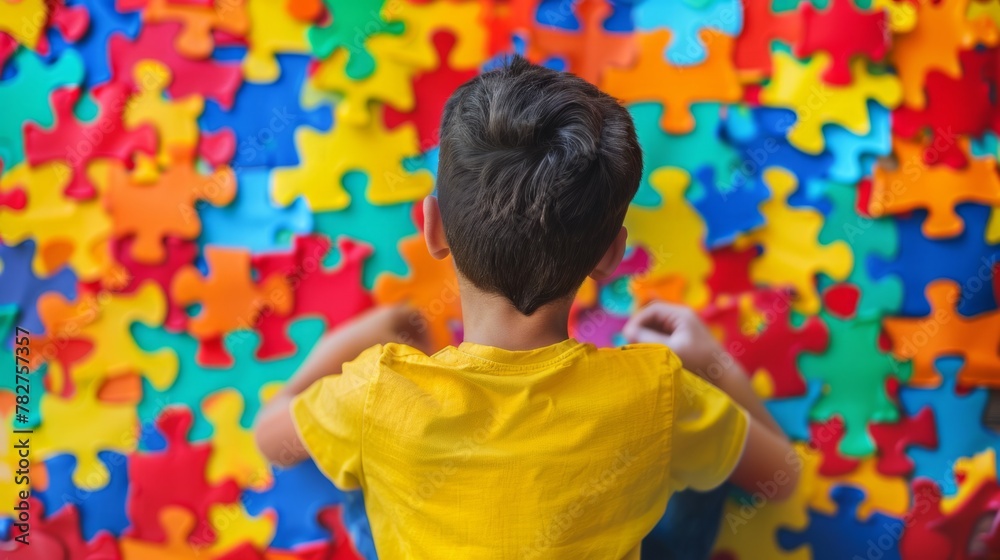 Foto Autism spectrum disorder ASD. A developmental disability caused by ...
