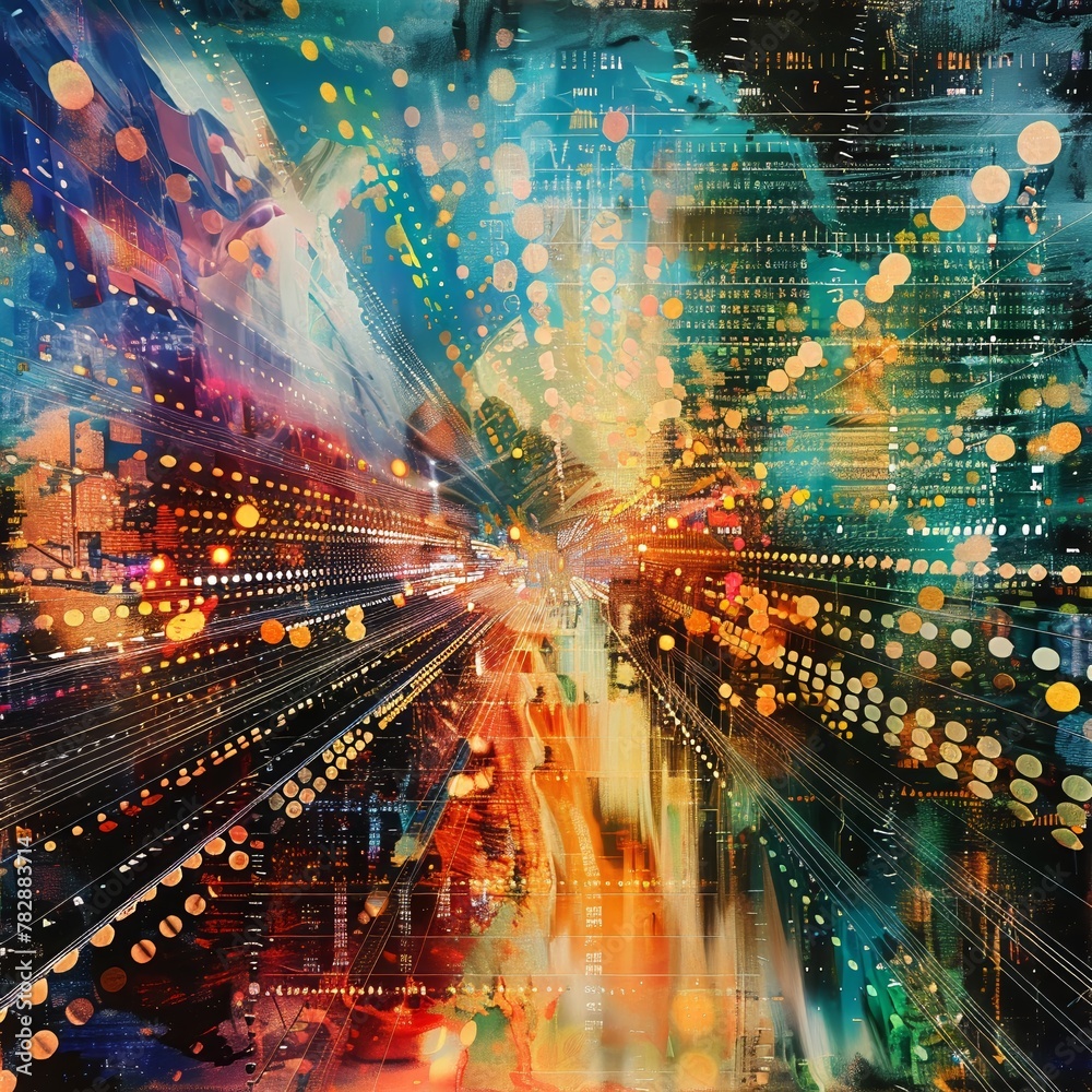 Combine digital and traditional art techniques to create a unique ...