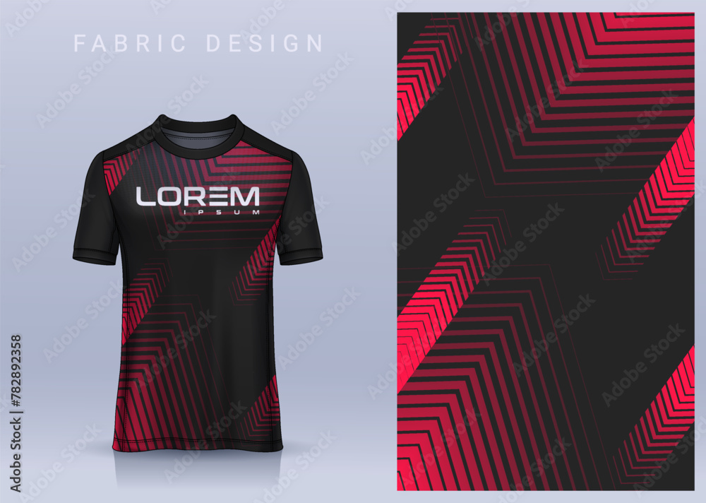 Fabric textile design for Sport t-shirt, Soccer jersey mockup for ...