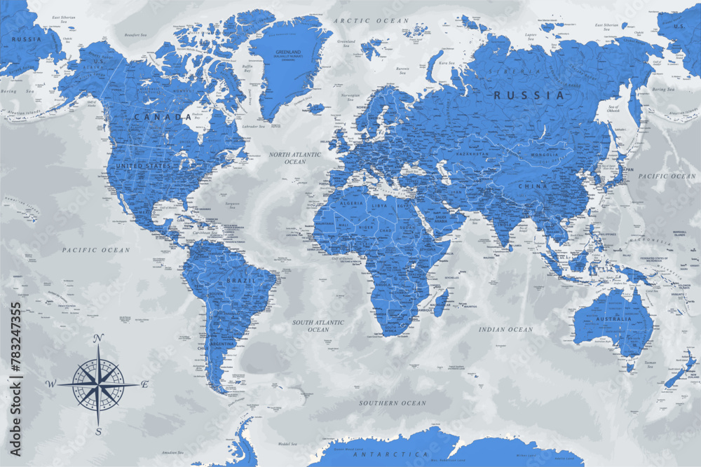 World Map - Highly Detailed Vector Map of the World. Ideally for the ...