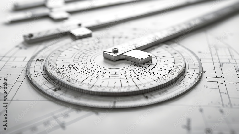 measuring tool set for angles. Metric rulers set with 180 degree ...