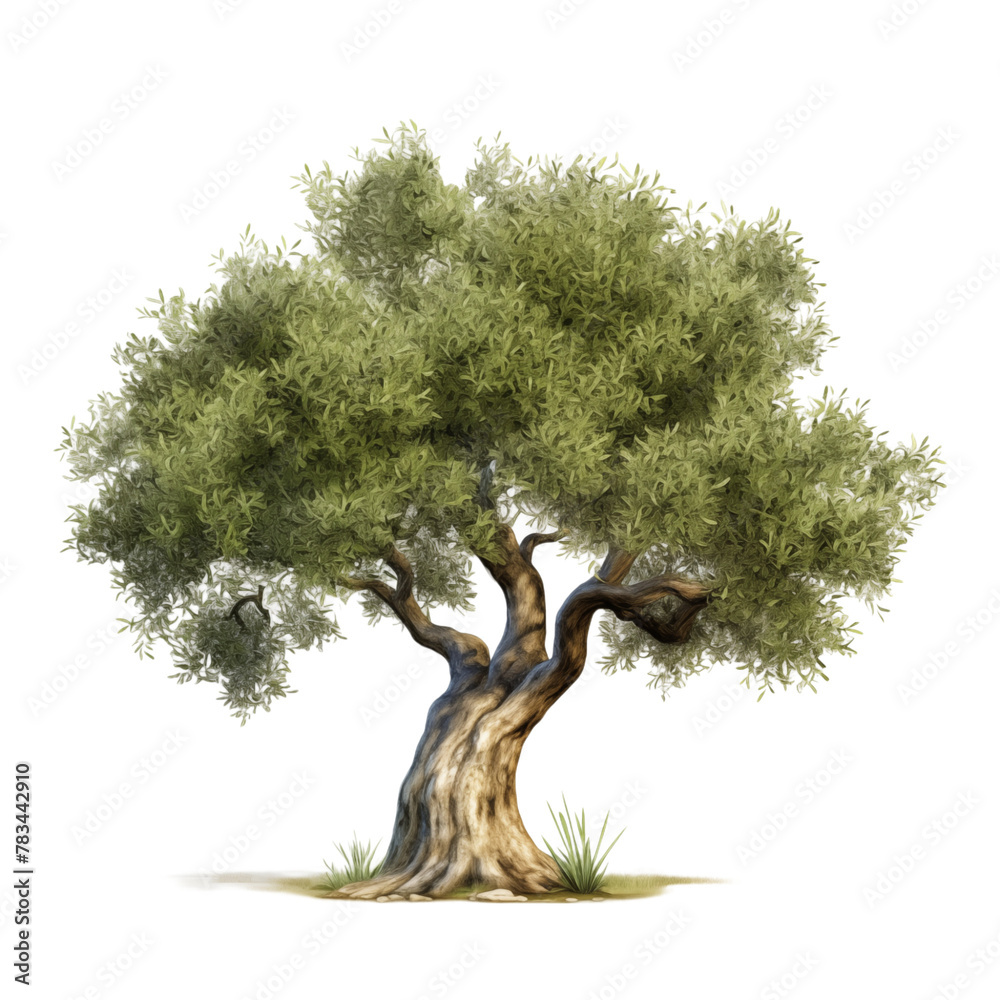 Olive tree isolated on transparent background Stock Illustration ...