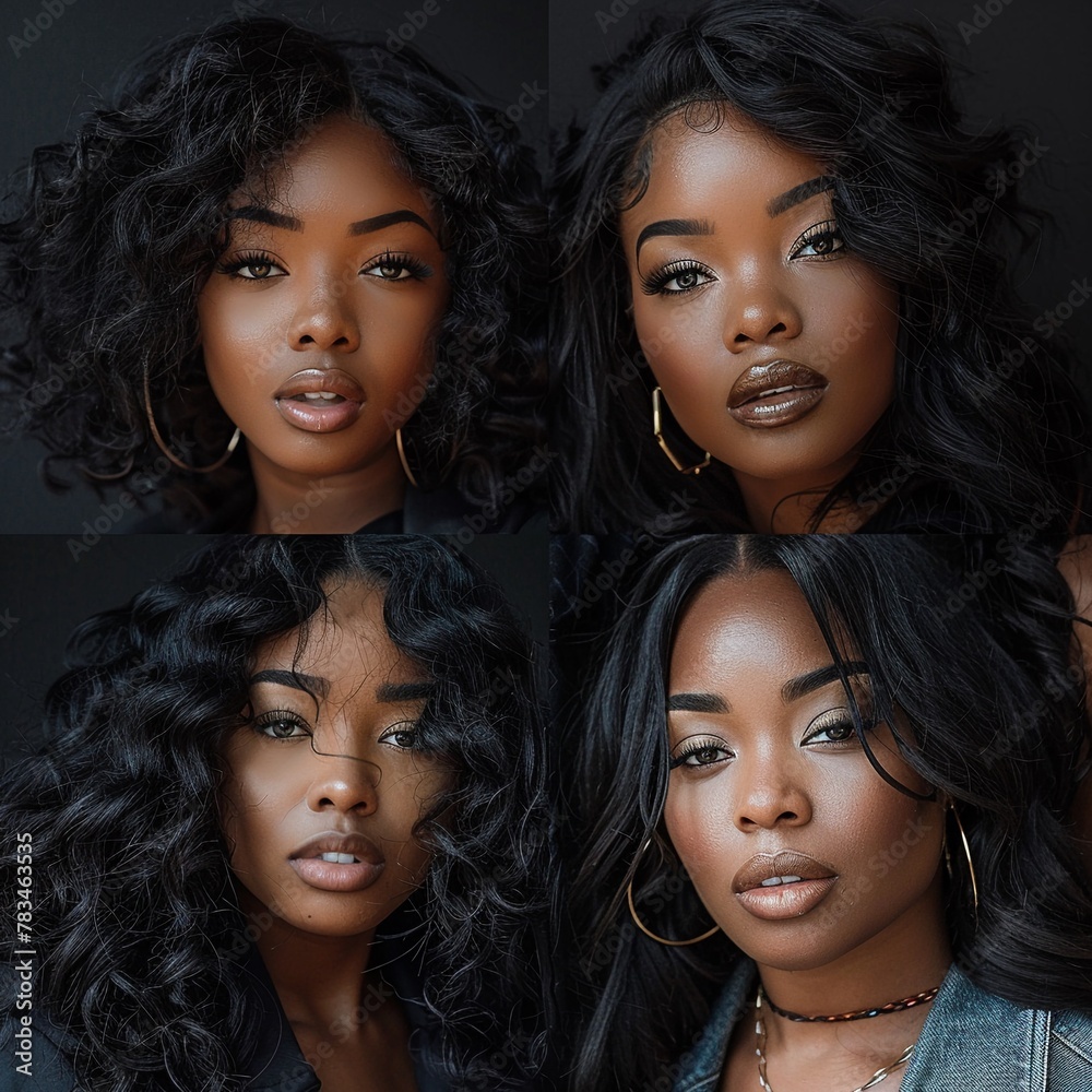 4 young black American women with different styles similar to the TV ...