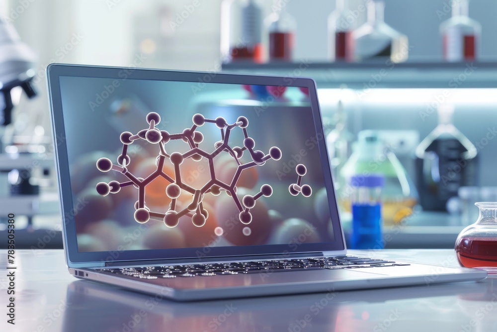 Digital visualization of a breakthrough medications molecular structure ...