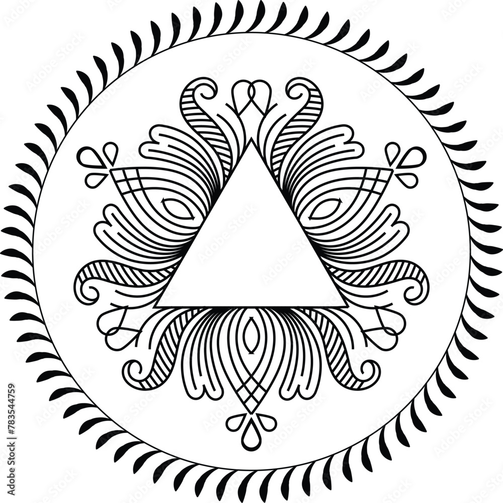 Indian Traditional and Cultural Rangoli, Alpona, Kolam, or Paisley ...