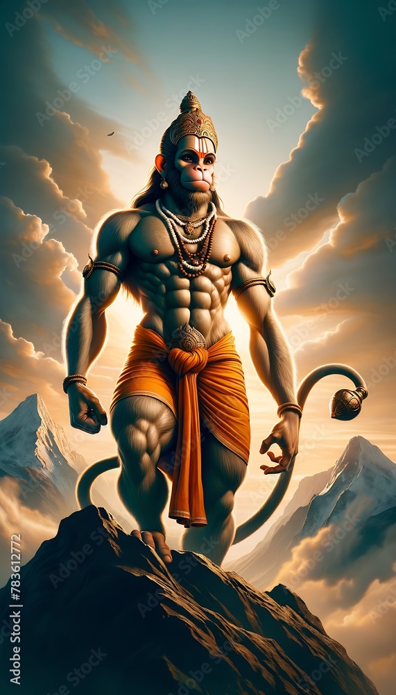 Anjani Putra Lord Hanuman Stock Photo | Adobe Stock