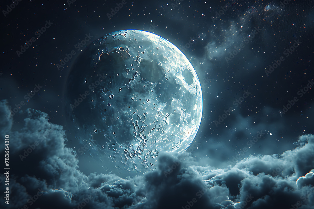 Vibrant digital rendering of deep space featuring a mesmerizing nebula ...