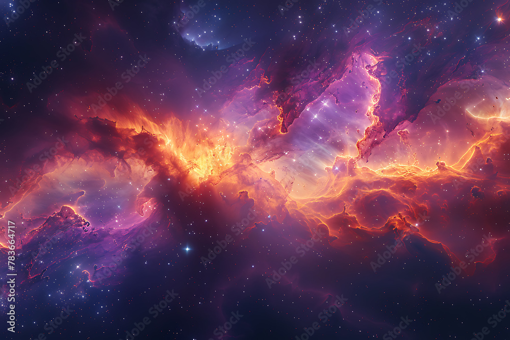 Stunning digital artwork of deep space, featuring a captivating blend ...