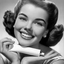 Woman Vintage Toothpaste Advert Free Stock Photo - Public Domain Pictures