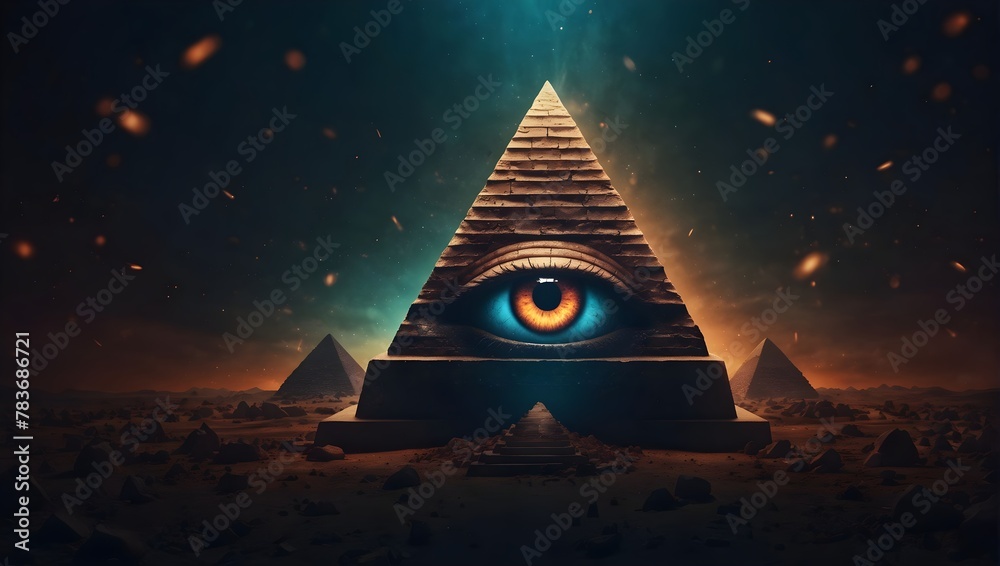 the Illuminati eye in the triangle, All Seeing Eye, illuminati symbol ...