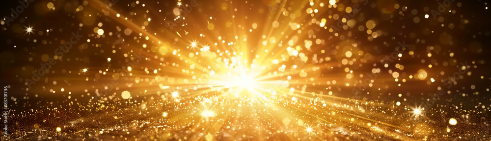 background, golden burst and light starburst, a wide golden shin light ...