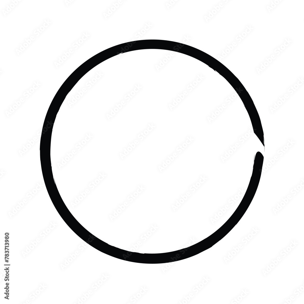 Black circle marker isolated on white background. black Marker circle ...