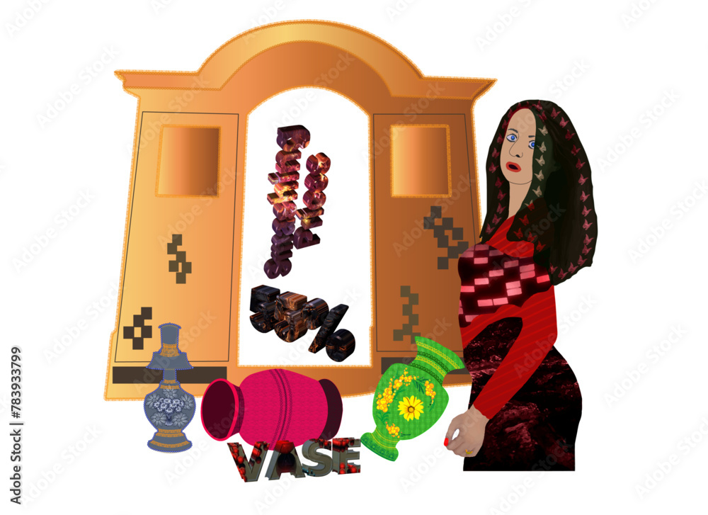 55% Vase Map of colors in 3D differences and attraction.ai Stock Vector ...