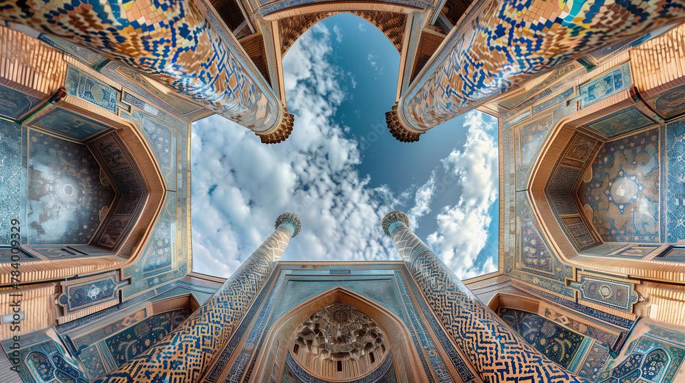 Temple Elegance,Detailed Roof Architectural Marvel,Sacred Symmetry ...