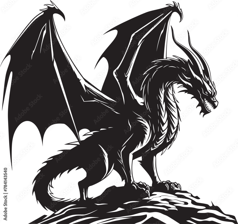 Draconian Protector Infernal Dragon Iconic Design Ancient Wyrm ...