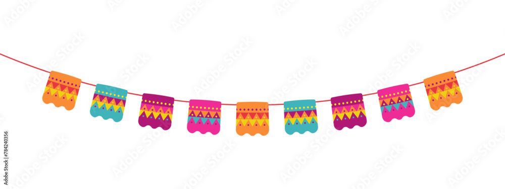 Cinco de mayo flag element. Cinco de mayo flags. Party colorful ...