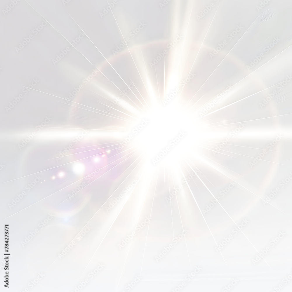 Transparent yellow sunlight special lens flash light effect. Front ...