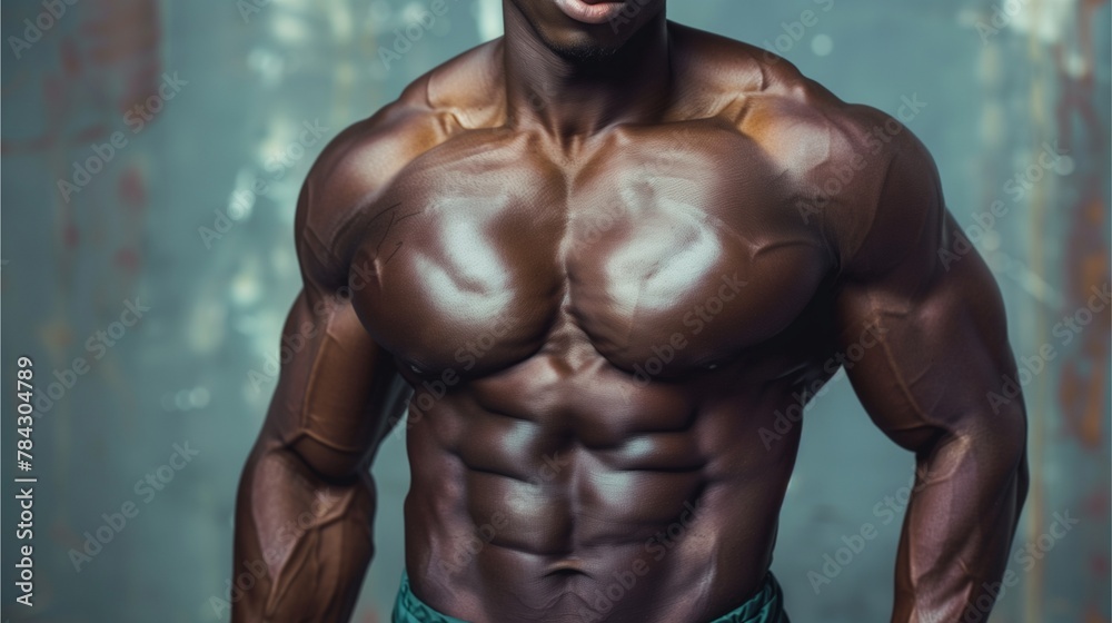 Muscular Male Torso – Bodybuilding Strength and Fitness Aesthetic. a ...