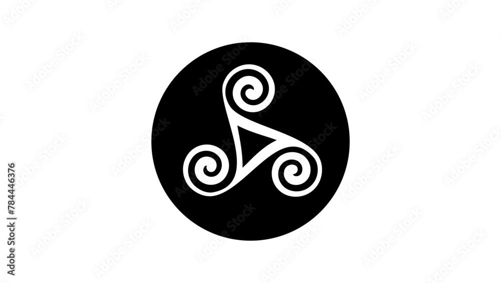 triskele symbol, black isolated silhouette Stock Vector | Adobe Stock