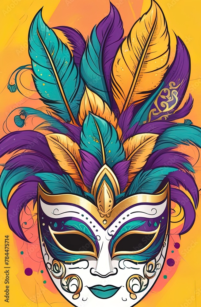 Border for Purim Carnival, horizontal banner with illustration purim ...