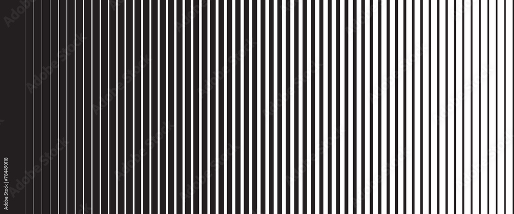 Halftone gradient lines Black vertical parallel stripes. Horizontal speed line halftone pattern ...
