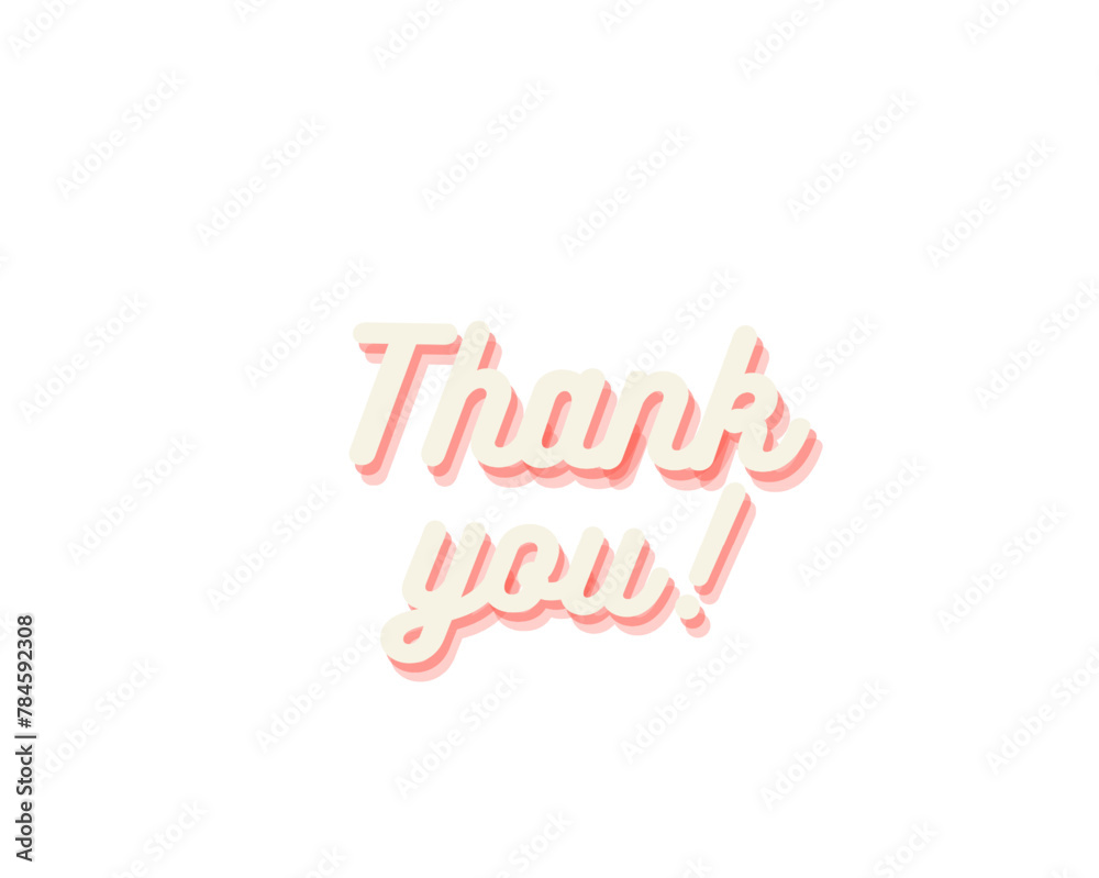 Thank you text vector icon. This is isolated in white background. Stock ...