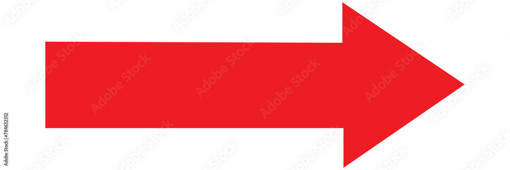 Red arrow Right vector Direction isolated on a white background. Simple ...