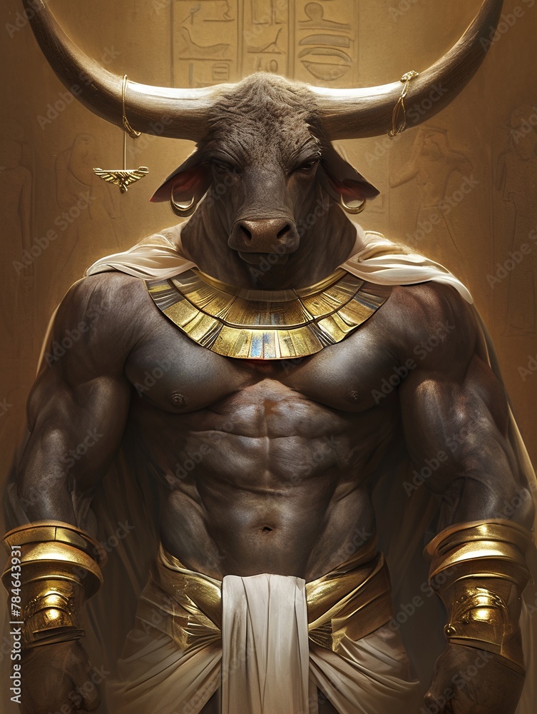full body portrait photography of the Egyptian bull Apis god 32K UHD ...
