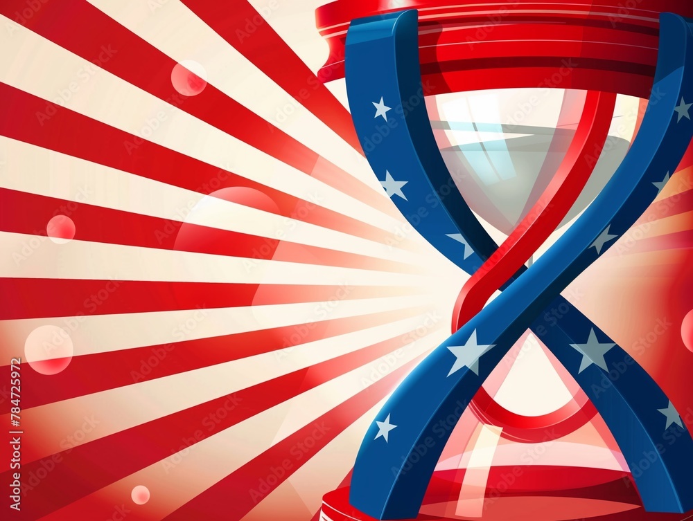 Sand Timer with Infinity Loop, An hourglass with the sand forming an ...