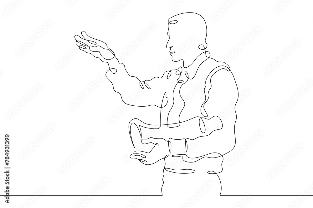 Illustration Stock Film director on the set of a film. The director ...