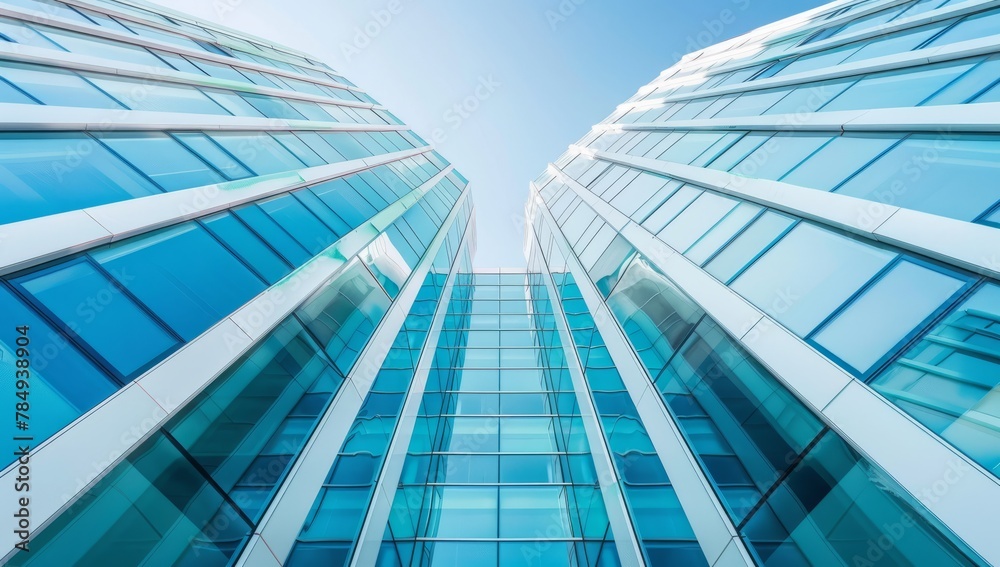 Sustainable green building. Eco-friendly building. Sustainable glass ...