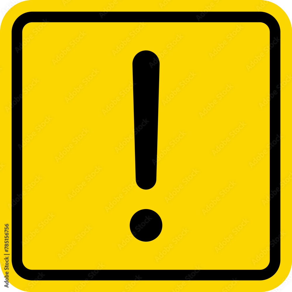 Yellow Warning Dangerous attention icon, danger symbol, Warning ...